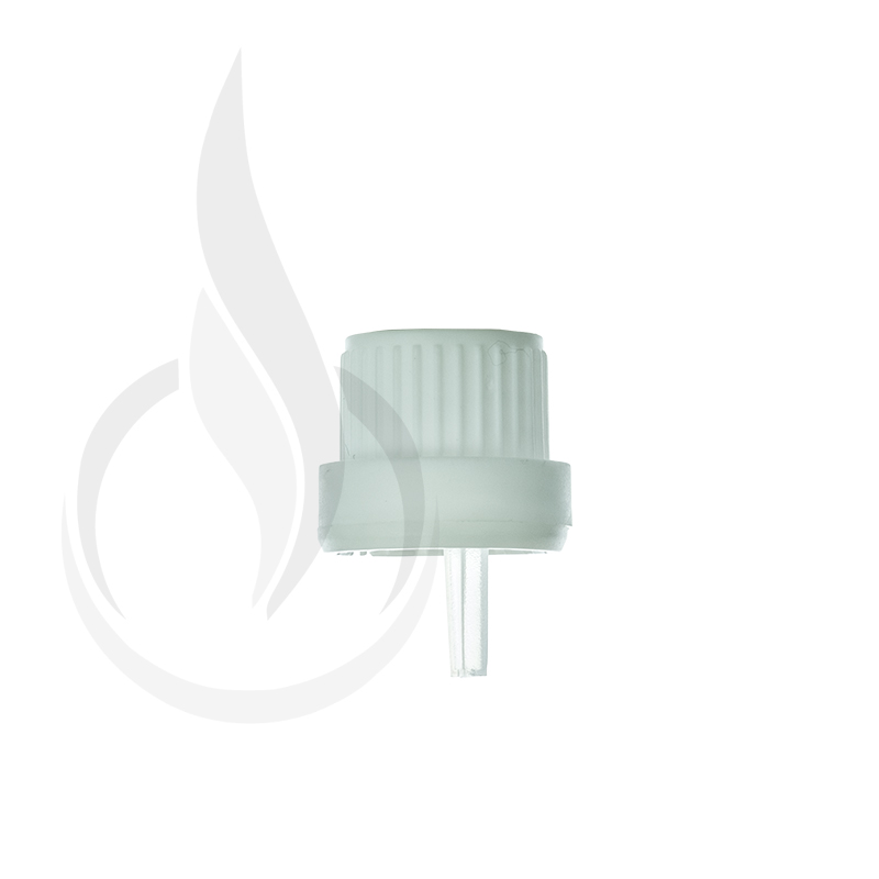White 18mm Tamper Evident Dropper Cap with Inverted Dropper Tip ...