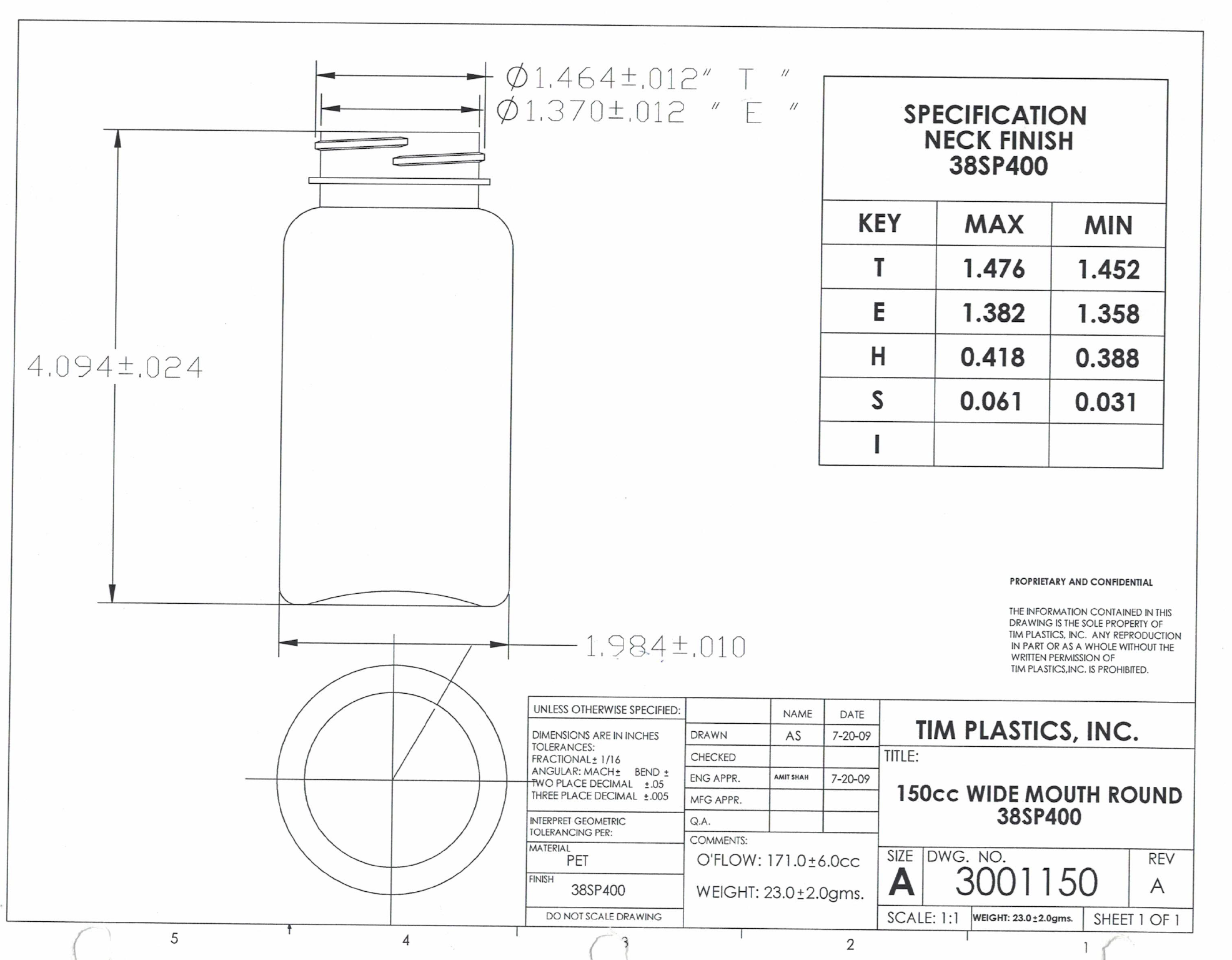 150cc Clear PET Plastic Packer Bottle 38-400 - Liquid Bottles LLC