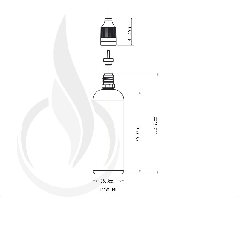 100 ML LDPE Plastic BOTTLE - Liquid Bottles LLC